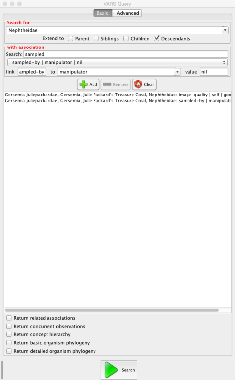 VARS: Query Interface • MBARI