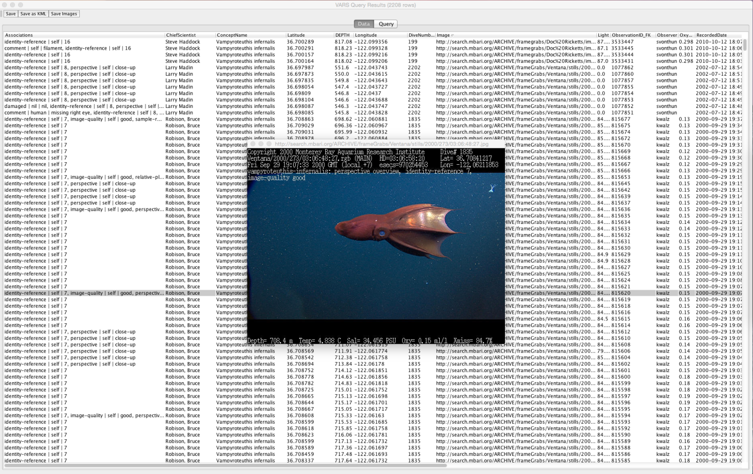 VARS: Query Interface • MBARI