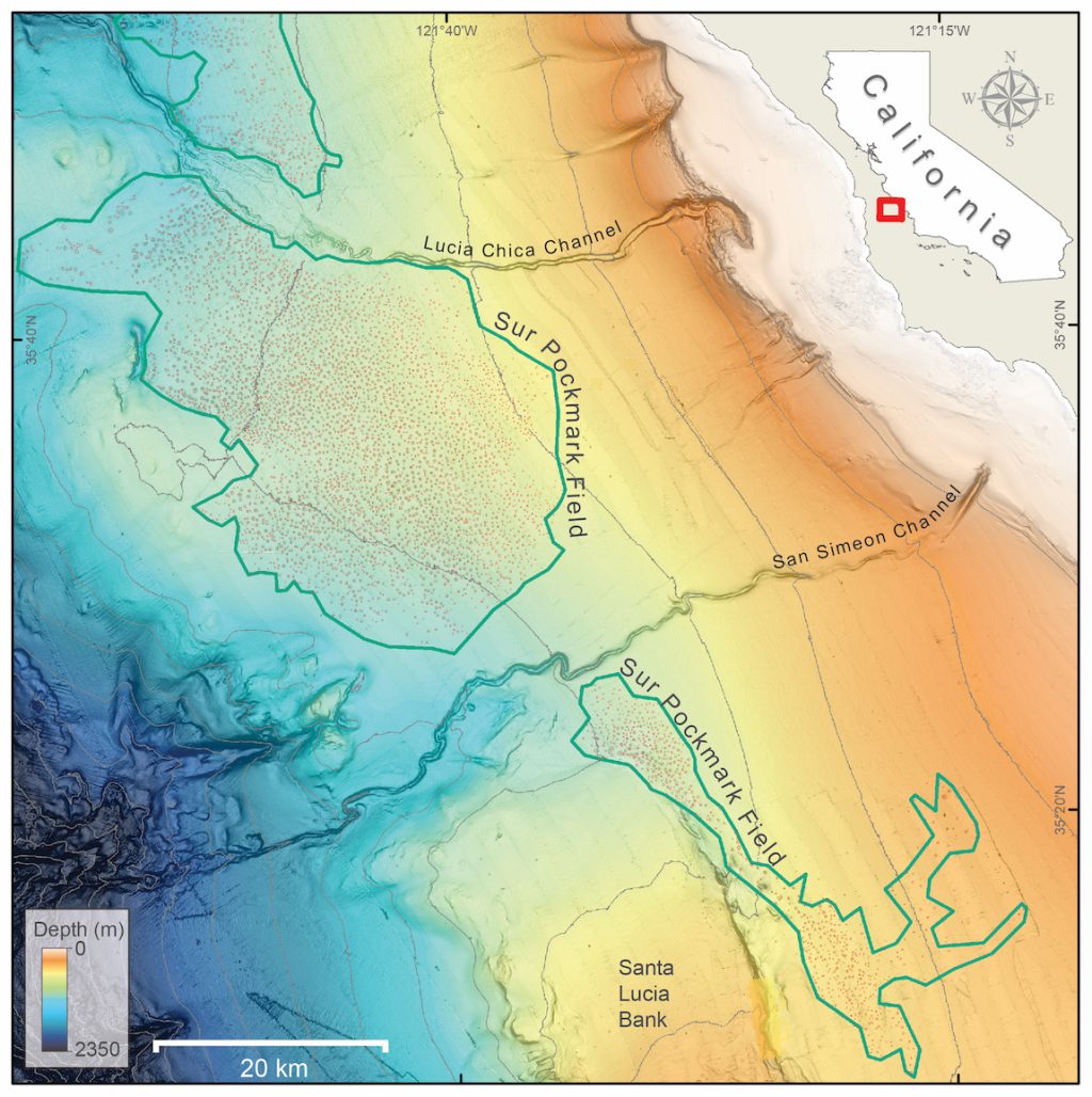 New research reveals that prehistoric seafloor pockmarks off the ... New research reveals that prehistoric seafloor pockmarks off the ...